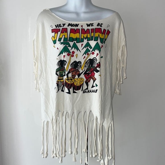 Vintage | Tops | Vintage Hey Mon We Be Jammin Reggae Rasta Bahamas ...